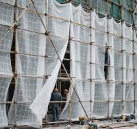 China Customize Size Airflow Anti-UV PVC Toe Board Mesh Tarpaulins For Protective Equipment for sale