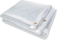 China Customized Clear PVC Coated Plaid Plastic Tarpaulin Water Resistant Tarps for Outdoor Courtyard for sale