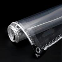 China Customized Clear PVC Coated Plaid Plastic Tarpaulin Water Resistant Tarps for Outdoor Courtyard for sale