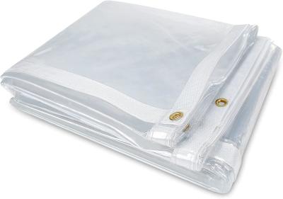 China Super Transparent Waterproof PVC Vinyl Tarp with Tear Resistant Material for Outdoor Protection for sale