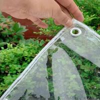 China Customized Clear PVC Coated Plaid Plastic Tarpaulin Water Resistant Tarps for Outdoor Courtyard for sale