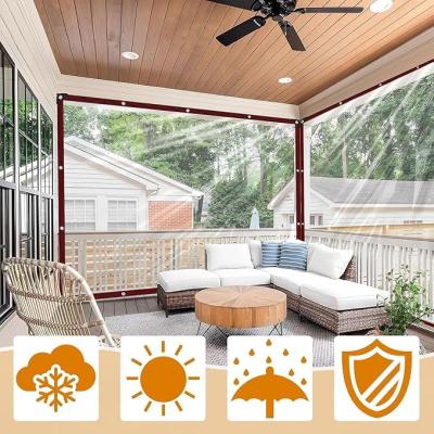 China Anti-ultraviolet and Windproof Waterproof and Moisture-proof clear Polyvinyl Chloride Coated Tarpaulin for sale