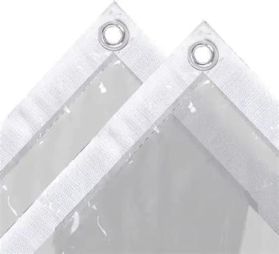 China Transparent Clear Tarp Waterproof Woven Tarpaulin with Grommets for Outdoor Camping Cover for sale
