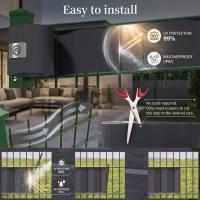China European Modern Style Privacy Screen PVC Polyester Fence 0.19x35m With Clips for sale