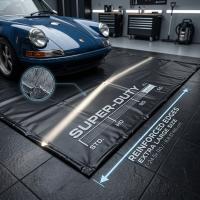 China Durable Car Washing Mat Made from Waterproof PVC Material Offers Floor Protection and Custom Color Options for Vehicle Cleaning for sale