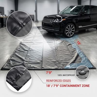 China Durable Waterproof PVC Car Washing Mat Designed for Floor Protection During Vehicle Cleaning with Customizable Color Options for sale