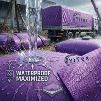 China 24'x27' 8' Drop PVC Heavy Duty Flatbed Truck Tarp 2’D-shaped ring for sale