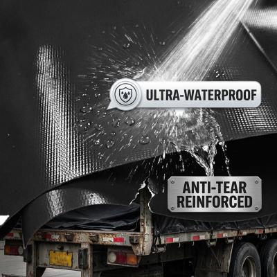 China 24'x27' 8' Drop PVC Heavy Duty Flatbed Truck Tarp 2’D-shaped ring for sale