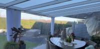 China Transparent Clear PVC Tarpaulin UV Resistant Clear Curtain For Garden Patio Shelter for sale
