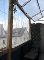 China Clear Removable Anti Slip Protection Film Waterproof Transparent Plastic Cover for Balcony Window Renovation Painting for sale