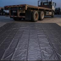China 16'x27' Flatbed Truck Tarp 4' Drop 18oz PVC Coated Vinyl Tarpaulin Waterproof for Flatbed Trailer Cargo Protection for sale