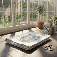 China Waterproof Transparent Plastic Cover, Clear Removable Anti‑Slip Protection Film for Balcony Window Renovation Painting Indoor Outdoor Surface Guard for sale