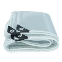 China Clear PVC Tarpaulin Waterproof Reinforced Transparent Plastic Sheet for Outdoor Rainproof Greenhouse Cover for sale