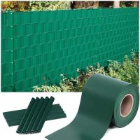 China Garden Privacy PVC Fence Strip RAL6005 Green 0.19m Width 35m Length Screening Roll for sale