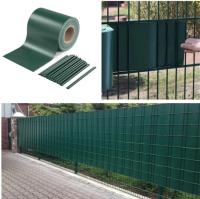 China Garden Privacy PVC Fence Strip RAL6005 Green 0.19m Width 35m Length Screening Roll for sale