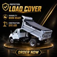 China Mesh Trailer Cover 7x18 ft Heavy Duty Waterproof UV Resistant Dump Truck Tarps for sale