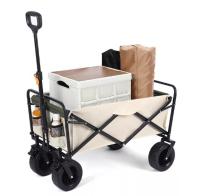 China Portable Iron Platform Collapsible Cart Wagon Four Wheel High Efficiency for sale