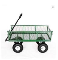 China Versatile Heavy Duty Utility Cart Garden Wagon with Environmental Protection Powder Coating for sale