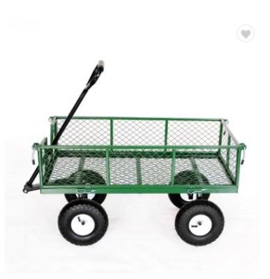 China Versatile Heavy Duty Utility Cart Garden Wagon with Environmental Protection Powder Coating for sale