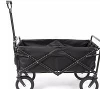 China Green Outdoor Foldable Wagon 4 Wheels Collapsible Utility Cart Portable Storage Basket for sale