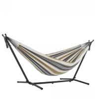 China Iron Stand Outdoor Folding Hammock Rust Proof Canvas Camping Hammock for sale
