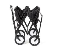China Upgrade Your Shopping Game with Heavy Duty Folding Black Garden Cart Iron Material for sale