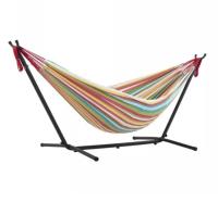 China Outdoor Double Hammock With Stand Stainless Steel Stylish with Attractive for sale