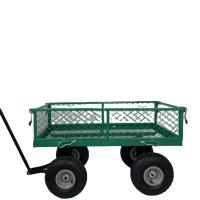 China 500LBS Weight Capacity Heavy Duty Utility Steel Mesh Yard Garden Cart Wagon for Tools for sale