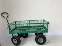 China 500LBS Weight Capacity Heavy Duty Utility Steel Mesh Yard Garden Cart Wagon for Tools for sale