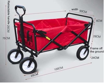 China Four-Wheel Design Portable Beach Wagon Carts Multifunctional Hand Trolley for Camping for sale