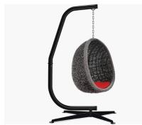 China 260KGS Weight Capacity Hammock Chair with Customized Color and Comfortable C Stand for sale