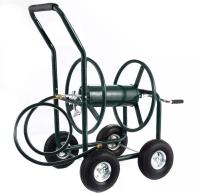 China Four-wheel Stainless Steel Garden Water Hose Reel Cart for Smooth Watering Experience for sale