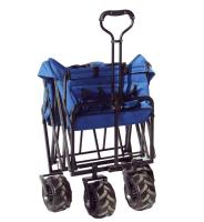 China Collapsible Outdoor Garden Camping Folding Wagon Heavy Duty 4-Wheel Iron Utility Cart for sale