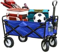 China Outdoor Iron Folding Wagon for Easy Transport and Storage Dimension L x W x H 86*46*85 for sale