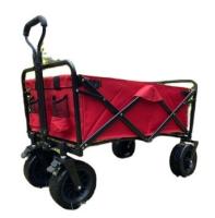China Outdoor Iron Folding Wagon for Easy Transport and Storage Dimension L x W x H 86*46*85 for sale
