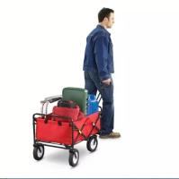 China Versatile Four-wheel Folding Wagon for Camping Beach Picnic Sports Portable and Sturdy for sale