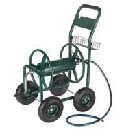 China Green Metal Garden Watering Hose Wagon with 500KGS Weight Capacity and Tool Cart for sale