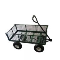 China Garden Camping Foldable Trolley Utility Wagon Beige Portable Beach Trolley Cart for sale