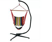China 300LBS C-shape Steel Frame Hammock Chair Stand for Backyard Patio Yard Balcony Bedroom for sale