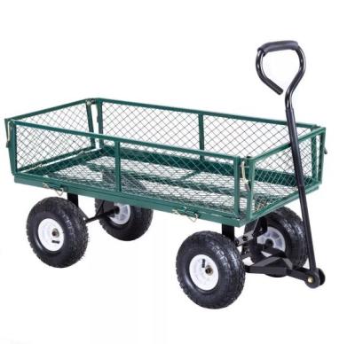 China Convenient Steel Garden Cart with Removable Sides and Mesh Structure 86*46*85 for sale