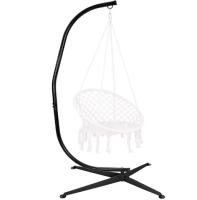 China Outdoor Hanging Macrame Hammock Chair with 450LBS Capacity Steel Stand for sale