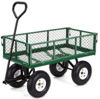 China Hand Push 4 Wheel Iron Garden Wagon Tool Cart for Easy Transportation of Tools for sale