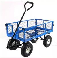 China Tools Home Garden Wagon Cart with 4 Wheels and Mesh Structure in Heavy Duty Capacity for sale