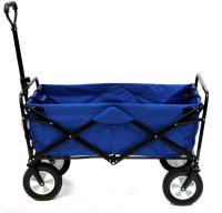 China Heavy Duty Foldable Utility Wagon With Four Big Wheels 100 Kgs Capacity for sale