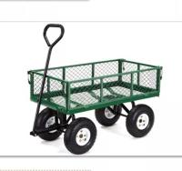 China Metal Heavy Duty Folding Steel Outdoor Beach Mesh Garden Tool Cart with Qingdao Port for sale