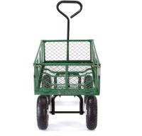 China Four-wheel and Green Mesh Structure Garden Cart for All Your Gardening Needs for sale