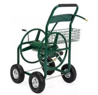 China Steel Material Garden Hose Reel Cart The Ultimate Space-Saving Tool for Easy Handling for sale