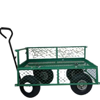 China Easy Removal Heavy Duty Lawn Yard Cart with Green Environmental Protection Powder Coating for sale