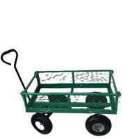 China Easy Removal Heavy Duty Lawn Yard Cart with Green Environmental Protection Powder Coating for sale
