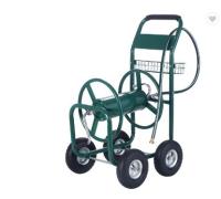 China Customized Stainless Steel Four Wheel Garden Hose Reel Cart for Your Specific Needs for sale
